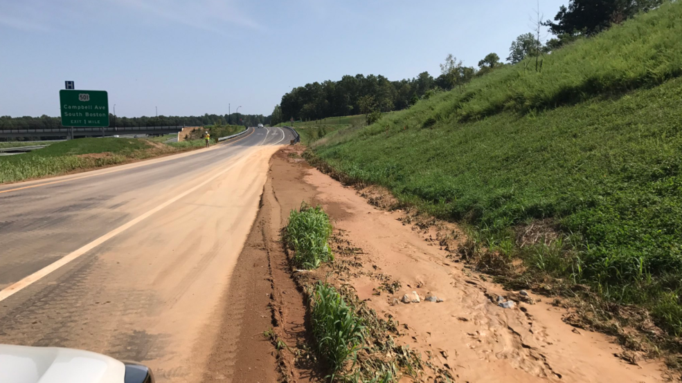 Clogged drainage ditch may be to blame for exit ramp flooding | WSET